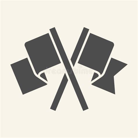 Icono Cruzado De Los Banderines Estilo Del Esquema Ilustración Del