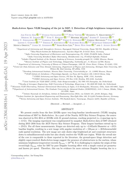 Pdf Radioastron Space Vlbi Imaging Of The Jet In M87 I Detection Of