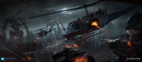 Artstation Terminator 4 Theme Park Concept Design Scribble Pad