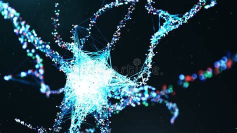 Abstract Neural Cells Ai Neuron Artificial Neural Network Technology Science Stock