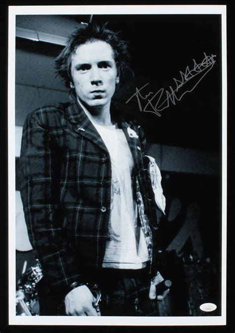 Johnny Rotten Signed 12x18 Photo Jsa Pristine Auction