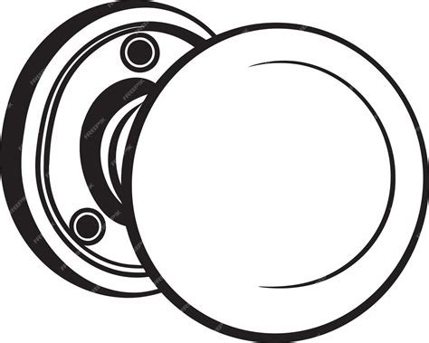 A Black And White Drawing Of Two Circles With One Eye Visible Premium