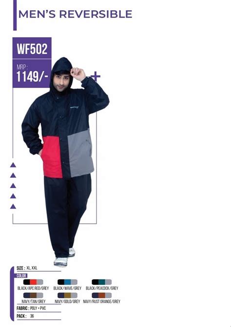 Zeel Men Reversible Raincoat At ₹ 1800 Pvc Raincoat In Mumbai Id