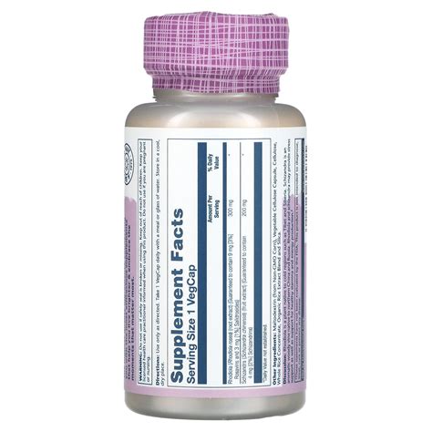 Solaray Rhodiola Schizandra Vital Extracts 60 Vegcaps