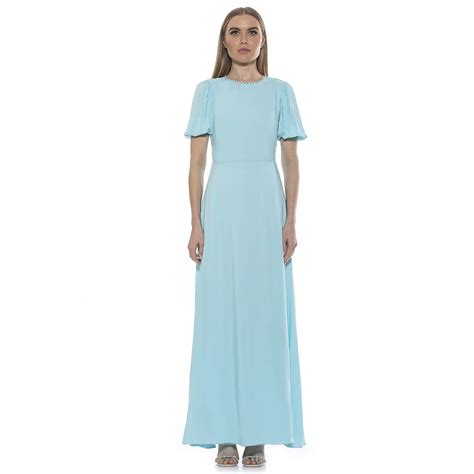 Womens Alexia Admor Open Back Fit And Flare Maxi Dress