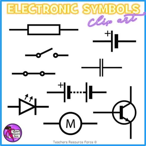 Electronic Components And Circuit Diagram Clip Art Build Your Own Circuits Stem