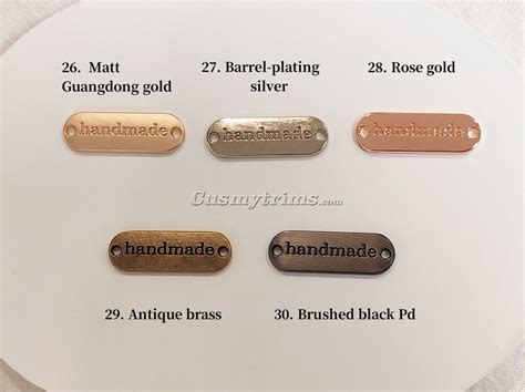 Electroplating Color For Metal Labels And Tags