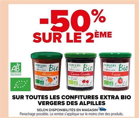Promo Confitures Extra Bio Vergers Des Alpilles Chez Carrefour Market