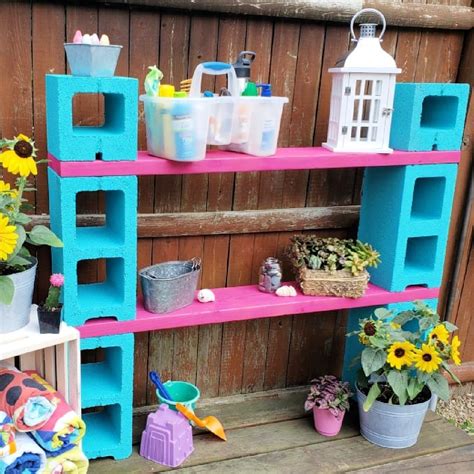 Wood And Cinder Block Shelves