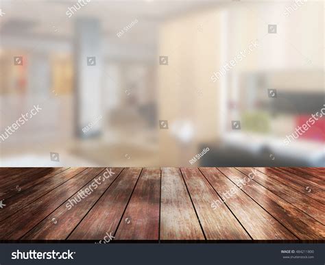 Closeup Top Wood Table Blur Background库存照片484211800 Shutterstock