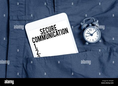 Conceptual Caption Secure Communication Business Concept Preventing Unauthorized Interceptors