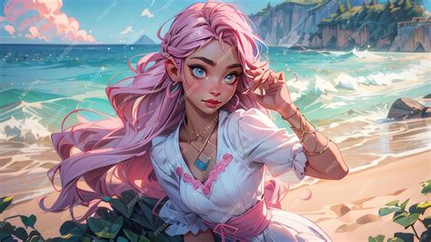 Premium Photo Hd Wallpaper Image Of A Beautiful Sexy Anime Girl