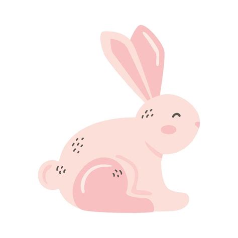 Cute Pink Rabbit 11034667 Vector Art At Vecteezy