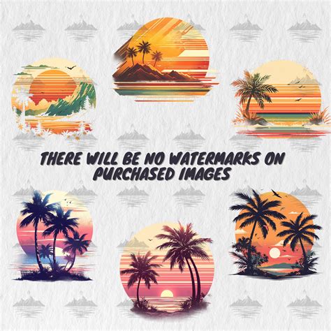 40 Retro Sunset Png Bundlevintage Palm Tree Sunsetvintage Retro