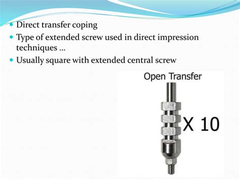 Dental Implant Impression Technique Pptx Dental Health Diseases