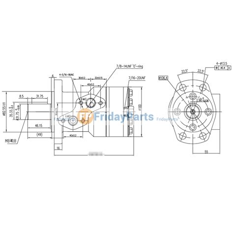 Hydraulic Motor Omr315 151 6117 For Sauer Danfoss