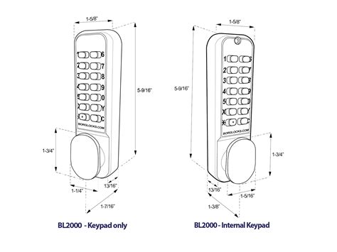 BL2021 ECP Tubular Latch Back To Back Keypads ECP Coding Chamber Borg Locks US