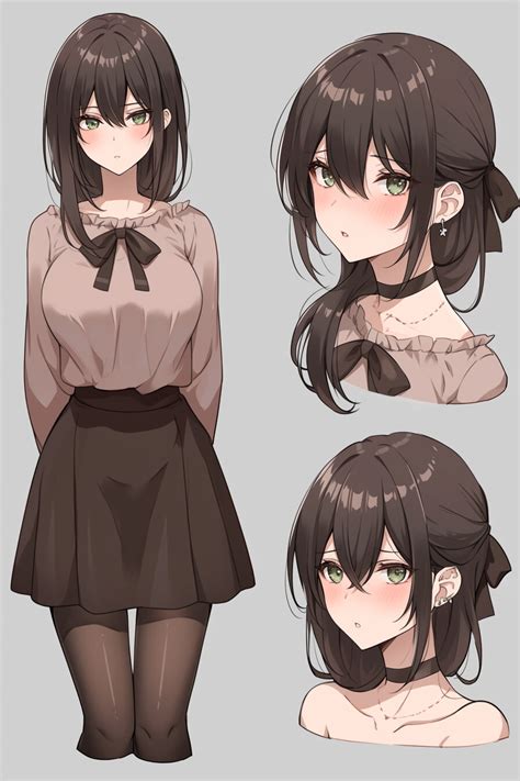 Artstation 390 Anime Female Character Sheet Reference4k Artworks