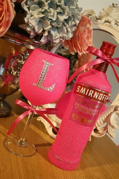 Personalised Glitter Wine Glass Large Diamante Initial Letter Etsy