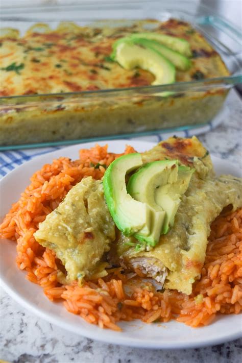 Roasted Tomatillo Chicken Enchiladas Oh Sweet Basil