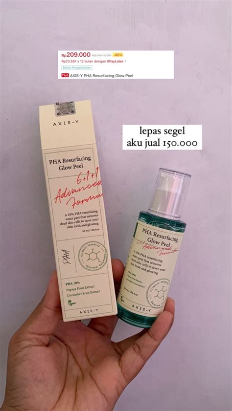 Axis Y Pha Resurfacing Glow Peel Kesehatan And Kecantikan Kulit Sabun
