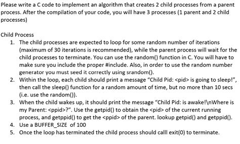 Solved Please Write A C Code To Implement An Algorithm That Chegg