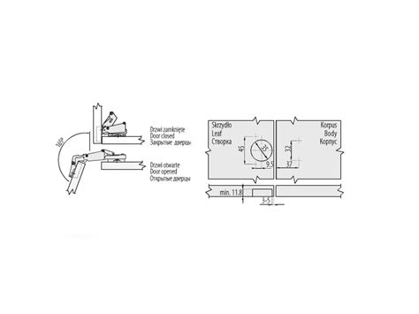 ZAWIAS KĄTOWY HYDRAULICZNY 165° GTV CLIP-ON ZM-HCKT165-BE Zawiasy