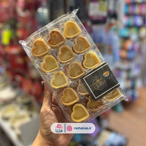 نان تارت شیرین طرح قلب فلوت فروشگاه لوازم قنادی محنا