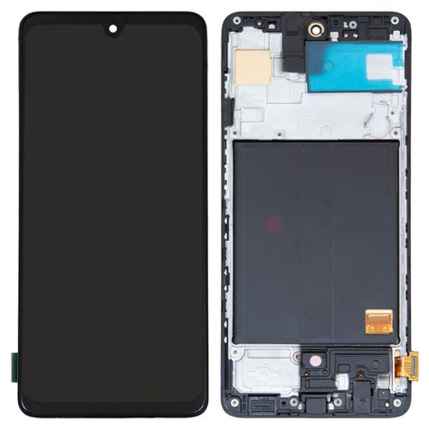 Lcd Compatible With Samsung A515 Galaxy A51 Black With Frame High
