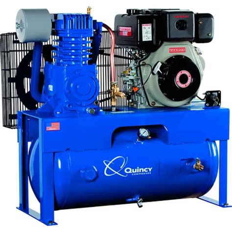 Quincy Qp Two Stage Splash Lubricated Air Compressor 175 Psi 13 Hp