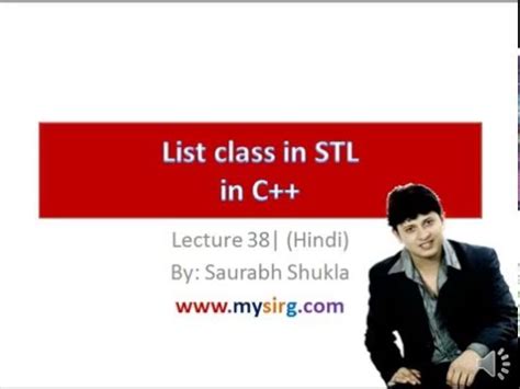 Lecture List Class In STL In C Hindi YouTube