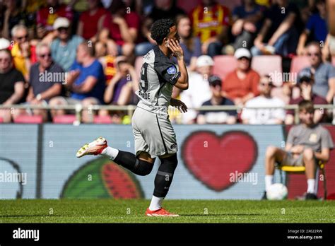 Deventer Myron Van Brederode Of Az Alkmaar Celebrates The 0 3 During