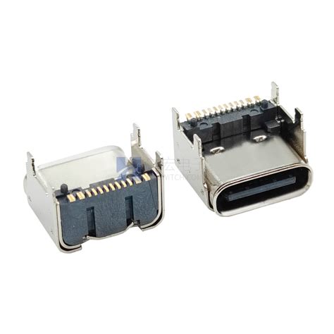 防水type C连接器 24p沉板type C母座 快充type C接口 航宏电子