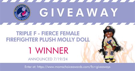 Giveaway Triple F Fierce Female Firefighter Plush Doll Moms Choice Awards