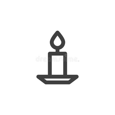 Candle In The Jar Line Icon Linear Style Sign Stock Vector