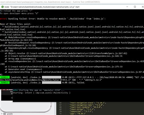 React Native Error Unable To Resolve Module Build Index From