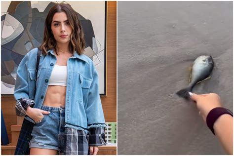 Jade Picon tenta salvar peixe e vira meme nas redes Vídeo