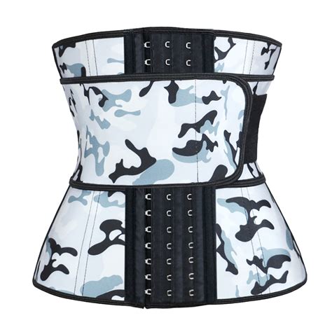Hooks Camouflage Latex Waist Trainer 3xs 6xl Mh1766 Beauty Girl