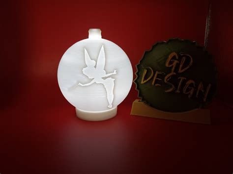 Stl File Tinkerbell Disney Christmas Ornament Tealight With Twist Lock