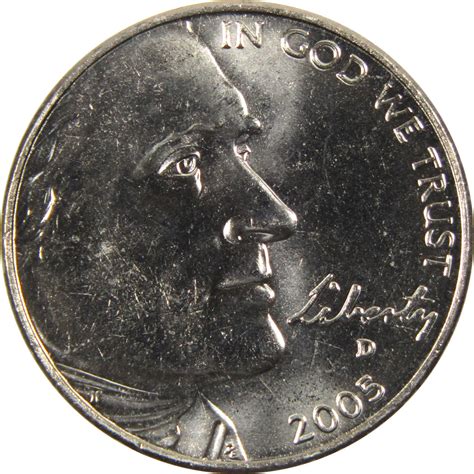 2005 D American Bison Jefferson Nickel Bu Uncirculated 5c Coin