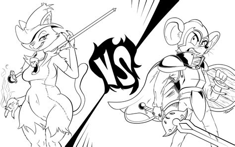 Pool Mouse Knight Vs Cat Witch E621