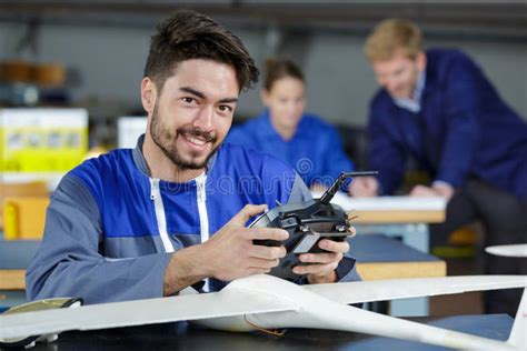 Portrait Man Controlling Drones Stock Image Image Of Unmanned Helicopter 260340319
