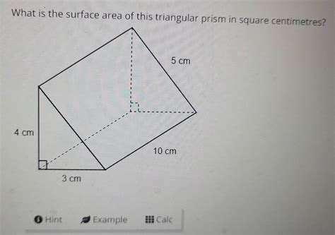 solved what is the surface area of this triangular prism in square