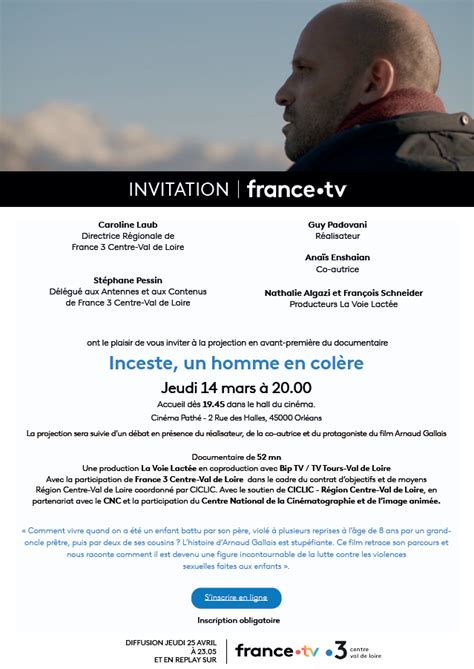 Inceste Un Homme En Col Re Francetvpro Fr