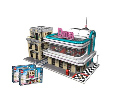 Lego Moc Downtown Diner Chicago By Dagupa Rebrickable Build With Lego