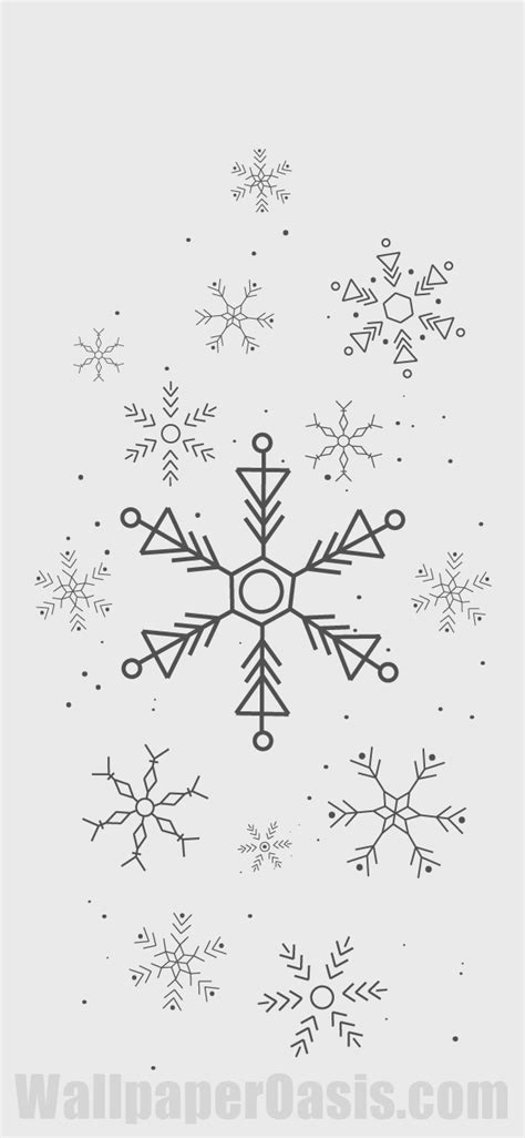 Minimalist Snowflake Iphone Wallpaper