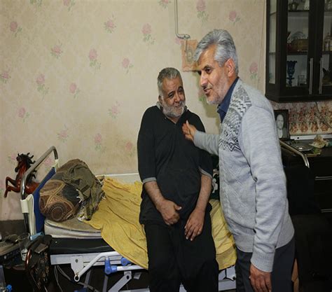 دیداری صمیمی و عاشقانه ، عیادت از جانباز سرافراز رضا عباسی