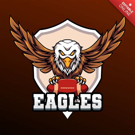 Eagles Bird Football Animal Mascot Team Sport Badge Free Design Template