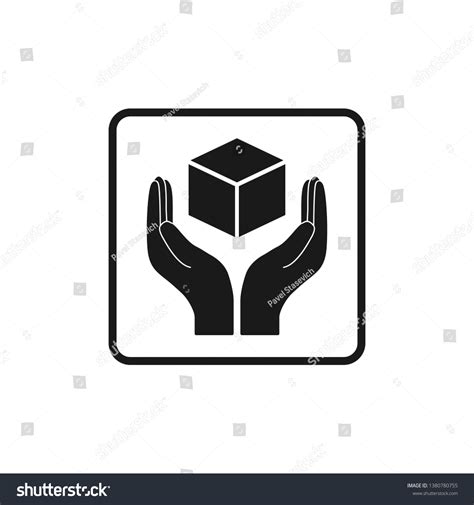 Handle Care Sign Vector Illustration Flat Stock Vector Royalty Free