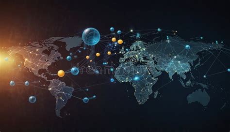 Abstract Network Map Showing Interconnected Nodes Stock Photos - Free & Royalty-Free Stock ...